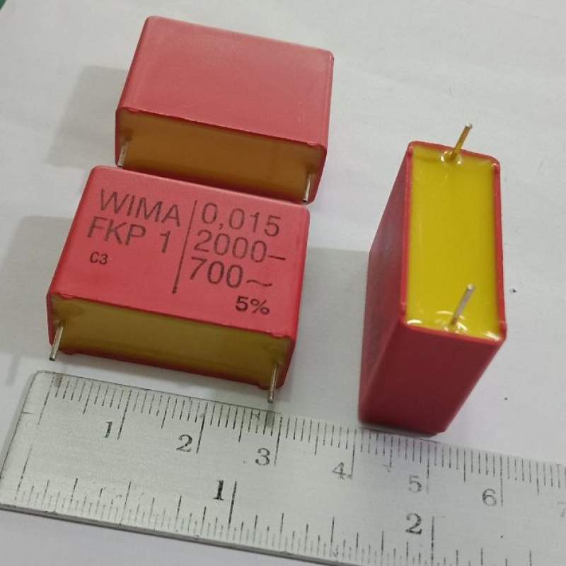 (ใส่โค้ดPEPE333 ลดเพิ่ม 15%)0.015UF 2000V WIMA ขาห่าง 28มิล แท้-ใหม่คุณภาพเต็ม100% ขายแพ็ค 10ตัว ...