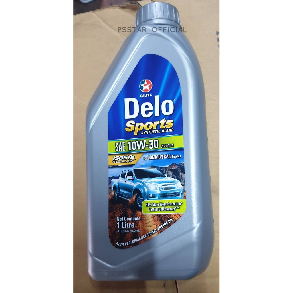 Caltex (คาลเท็กซ์) Delo Sports Synthetic Blend SAE 10W-30 (1 ลิตร ...