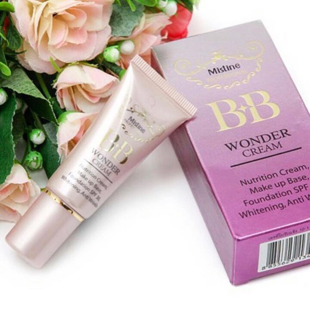 MISTINE BB WONDER CREAM 15G มิสทีน บีบี วันเดอร์ ครีม รองพื้น แต่งหน้า Make up Base SPF 30 15 g ...