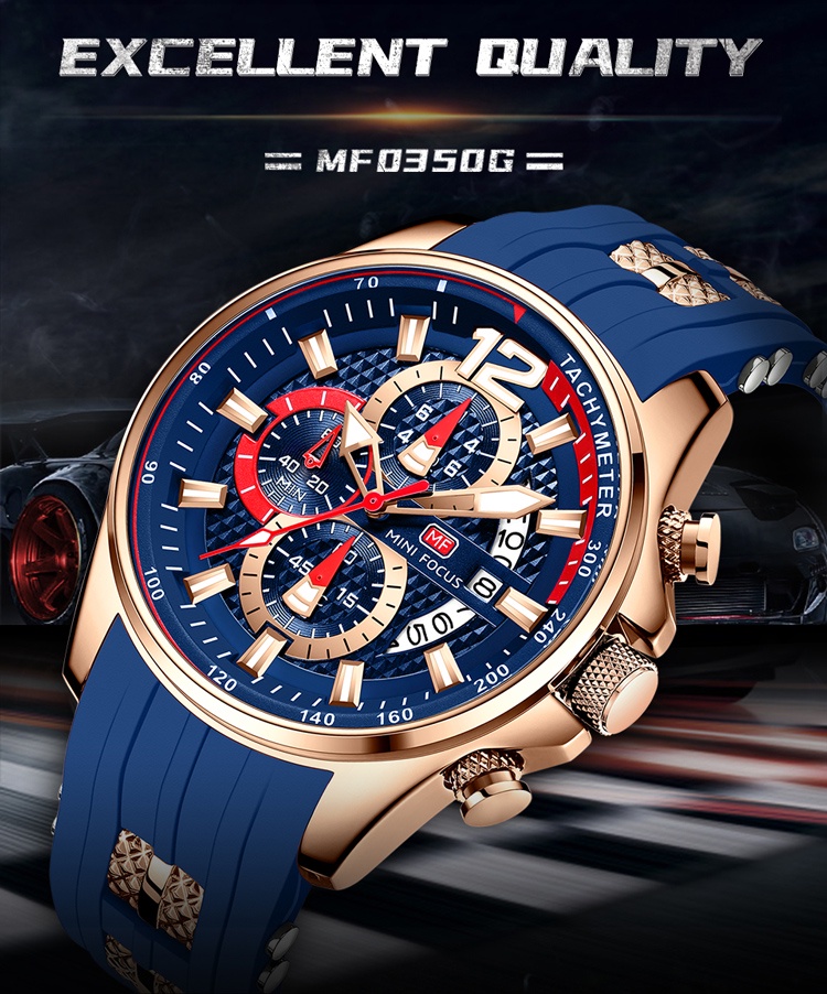 Mini FOCUS 0350 นาฬิกาข้อมือสปอร์ตแฟชั่น สายซิลิโคน เรืองแสง กันน้ํา สําหรับผู้ชาย | Shopee Thailand