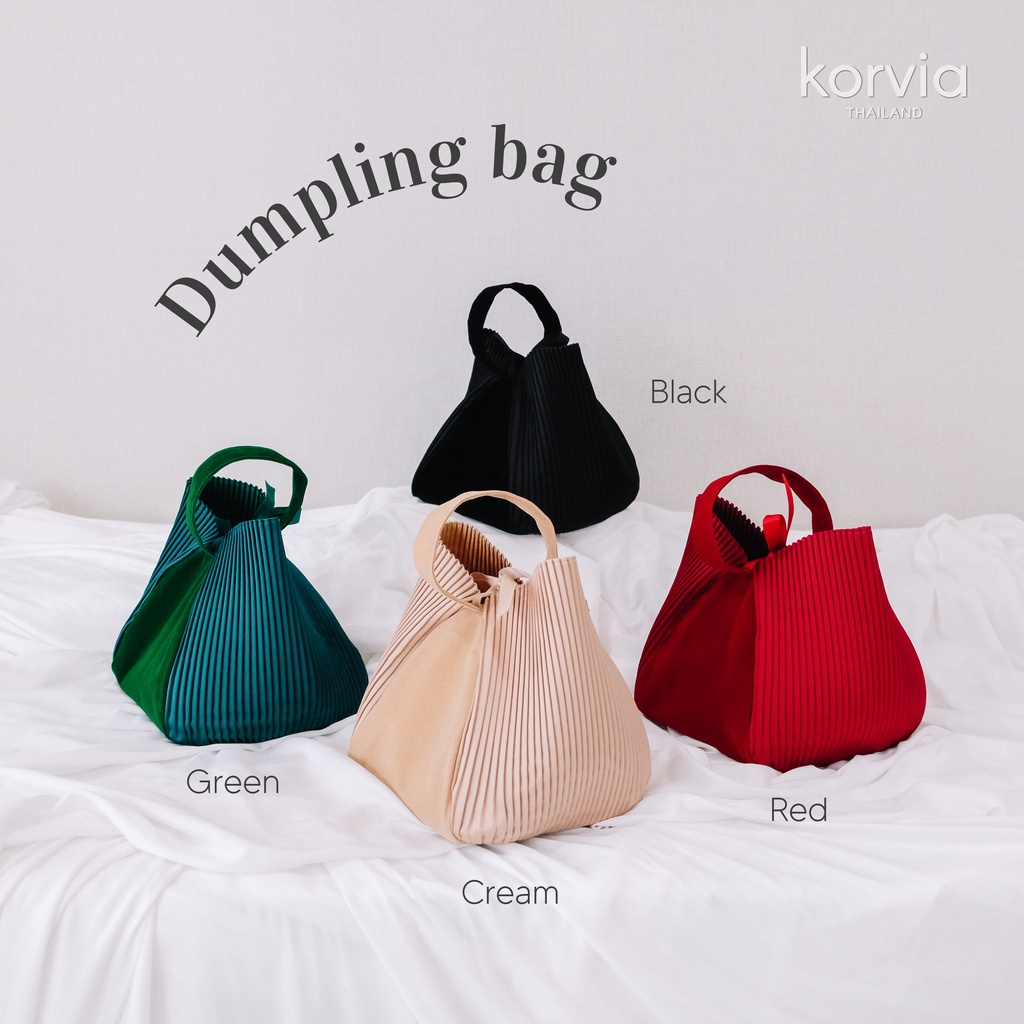 Korvia Dumpling bag กระเป๋าพลีททรงขนมจีบ กระเป๋าถือ กระเป๋าใบเล็ก ...