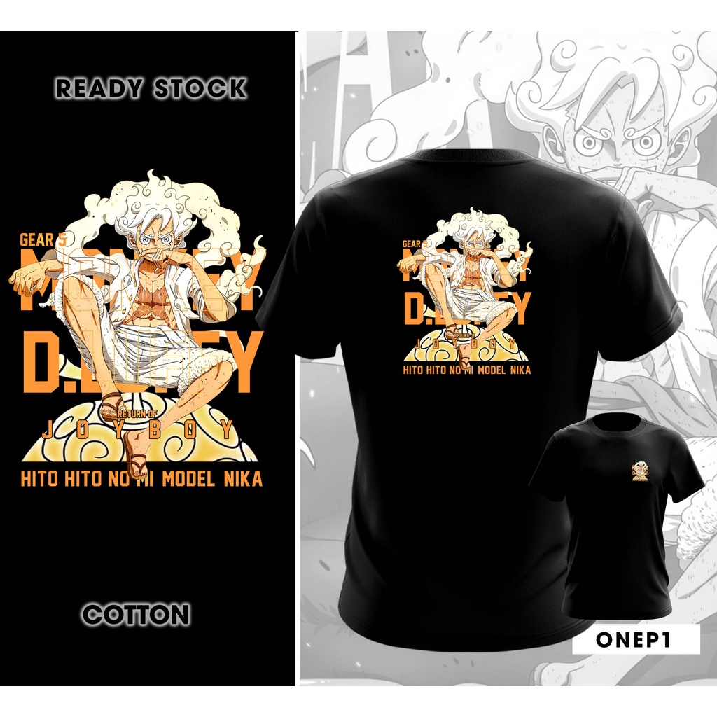 แฟชั่น [Ready Stock]Baju Luffy Gear 5 joyboy zoro ace one piece T Shirt ...