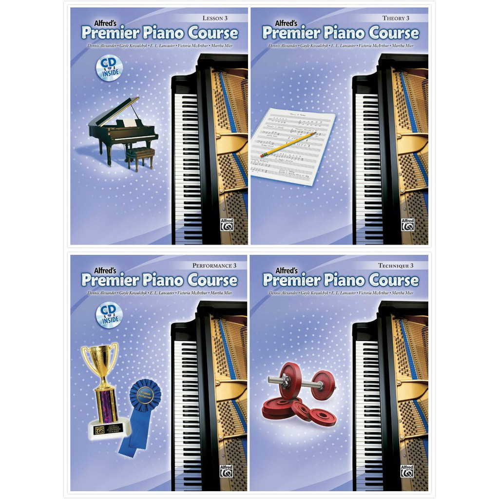 หนังสือเรียนเปียโน Alfred Premier Piano course Level 1A-6 สำหรับนักเรียน 7-12ปี Lesson, Theory ...