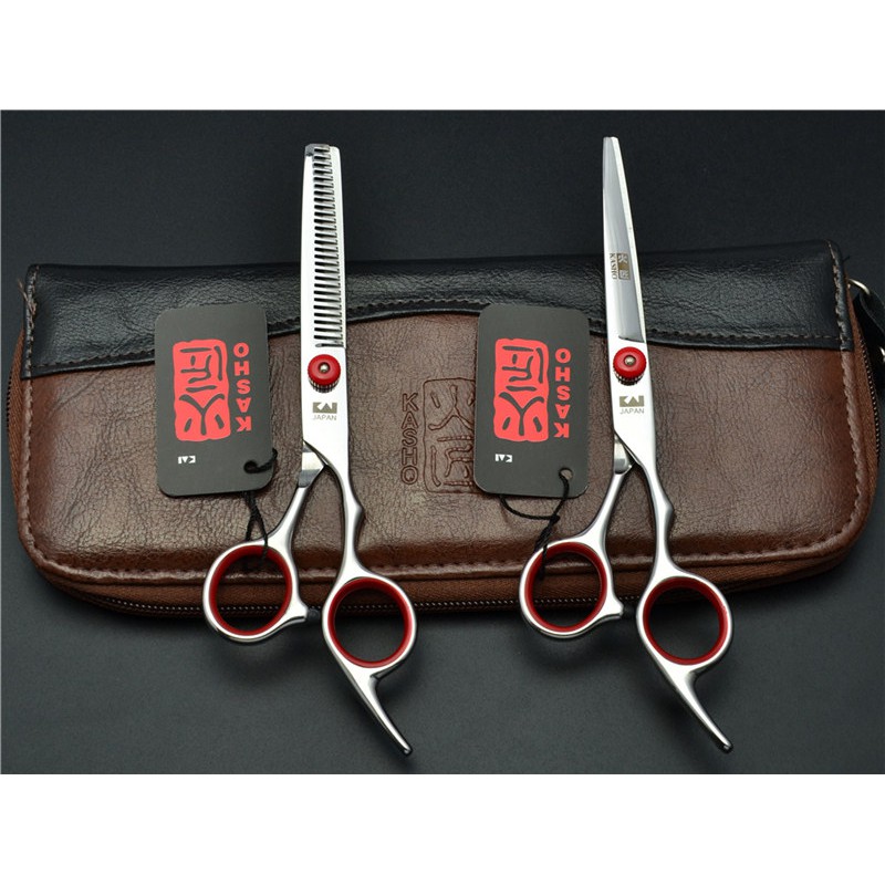 6.5 นิ้ว Firesmith ไฟฟ้าสีแดงกรรไกรตัดแต่งทรงผมแบนตัดเรียบตัดฟันกรรไกร ...