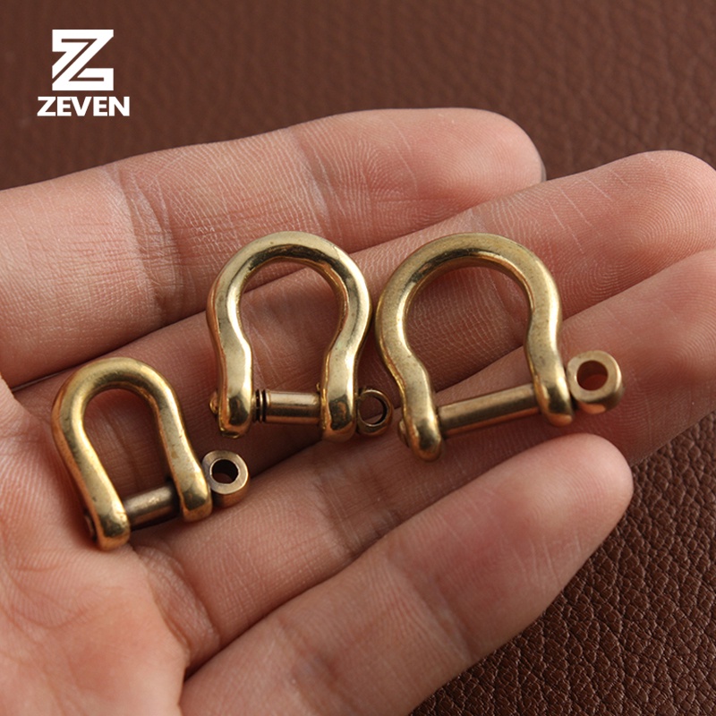 ทองเหลืองแข็งโบว์กุญแจมือ D-Ring Chain Hook Fob Key Joint เชื่อมต่อ D ...