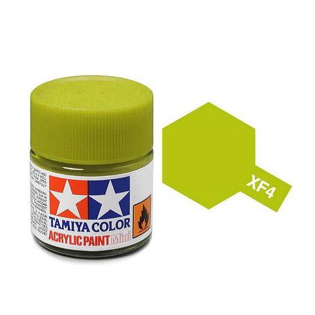 สีสูตรน้ำทามิย่า Tamiya Acrylic XF4 Yellow Green 10ml | Shopee Thailand