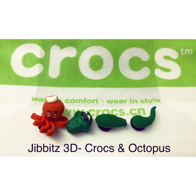 Jibbitz 3D ตัวติดรองเท้า3มิติ เชตCrocs & Octopus | Shopee Thailand