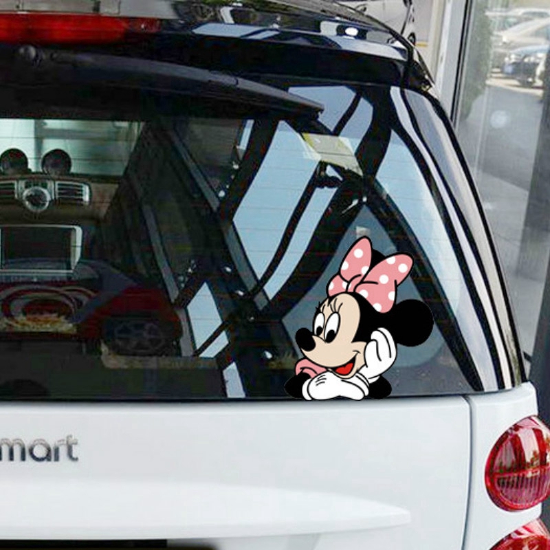 Cartoon Minnie Mouse Car Stickers Car Window Body Door Waterproof ...