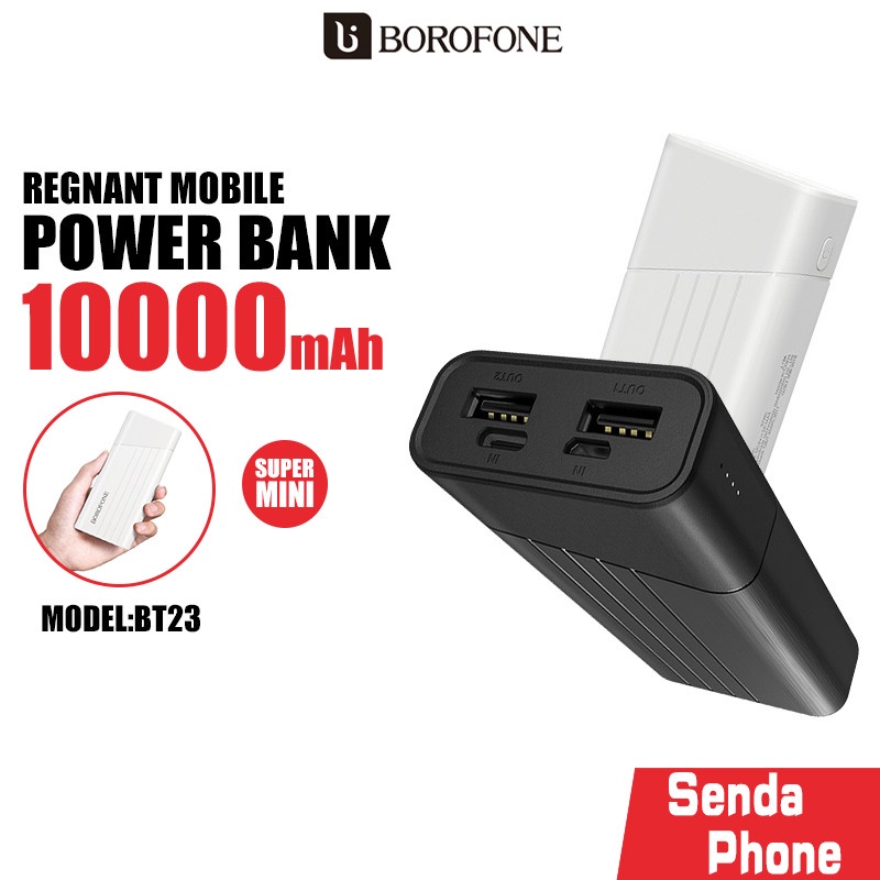 แบตสำรอง BOROFONE รุ่น BT23 ความจุแบต10000mAh 4 port / เอาต์พุต5V-2A MAX | Shopee Thailand