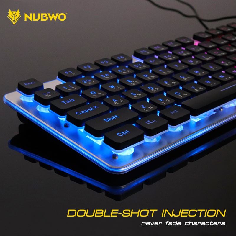 Nubwo Gaming Keyboard Fortune NK-32 คีบอร์ดเกมมิ่ง ไฟรุ้ง7สี (คีบอร์ดภาษาไทย) ประกันศูนย์ 1 ปี ...