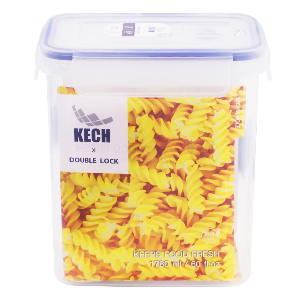 กล่องอาหารเหลี่ยม 1.78 ลิตร KECHxDOUBLE LOCK No.9116FOOD CONTAINER KECH X DOUBLE LOCK 9116 1.78L ...