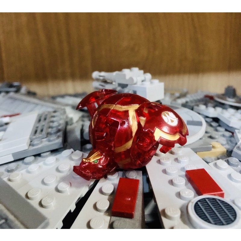 BAKUGAN SAURUS RED PYRUS TRANSLUCENT BATTLE BRAWLERS ( Custom Painted ...
