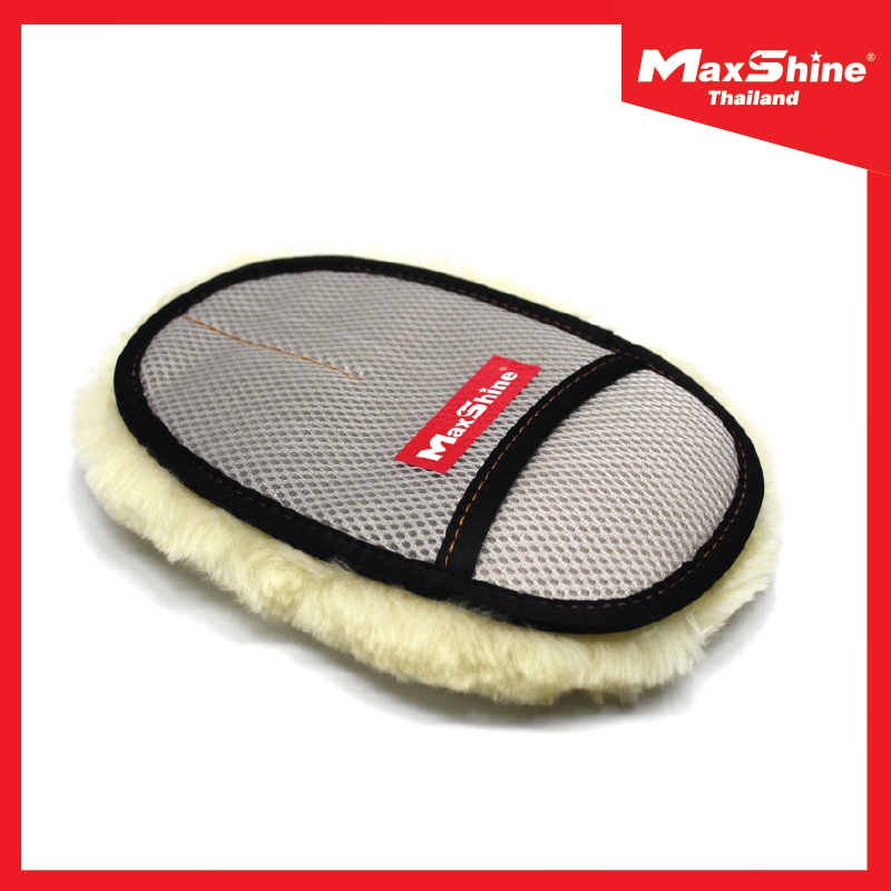 MAXSHINE Premium Sheepskin Wool Mitt (Shot Hair) ถุงมือล้างรถ ถุงมือขน ...