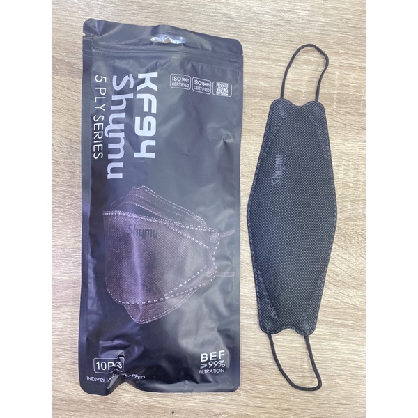 Shumu KF94 หน้ากากอนามัย 5 ชั้น 10 ชิ้น / แพ็ค ฟรีตัวล็อกแมส 1 ชิ้น ...