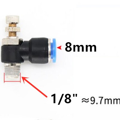 1/8" 1/4" 3/8" 1/2" Male Thread To OD 6mm 8mm 10mm 12mm Pneumatic Speed Flow Controller Gas ...