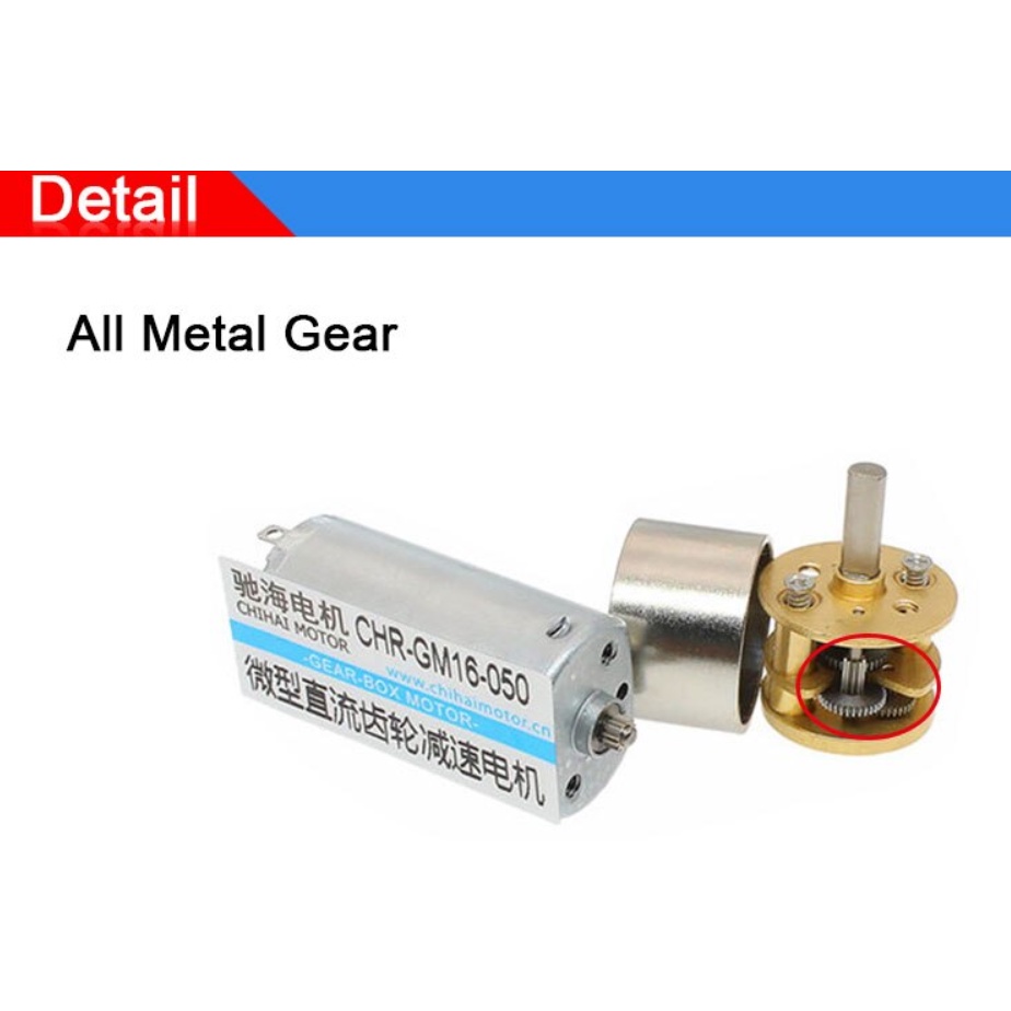 มอเตอร์ 16GA (GM16-050SH) ความเร็วรอบ 500,1000,2000 RPM แรงดันไฟฟ้า 6 V ...