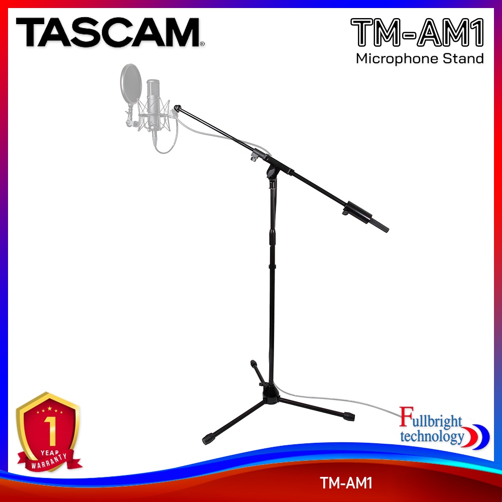 Tascam TM-AM1 Tripod-based Microphone Stand ขาตั้งไมค์สแตนเลสตั้งพื้น ...