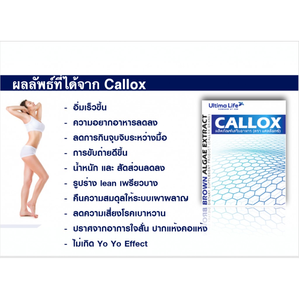 CALLOX แคลล็อกซ์ อาหารเสริมลดความอ้วน ไม่โยโย่ สกัดจากธรรมชาติ | Shopee ...