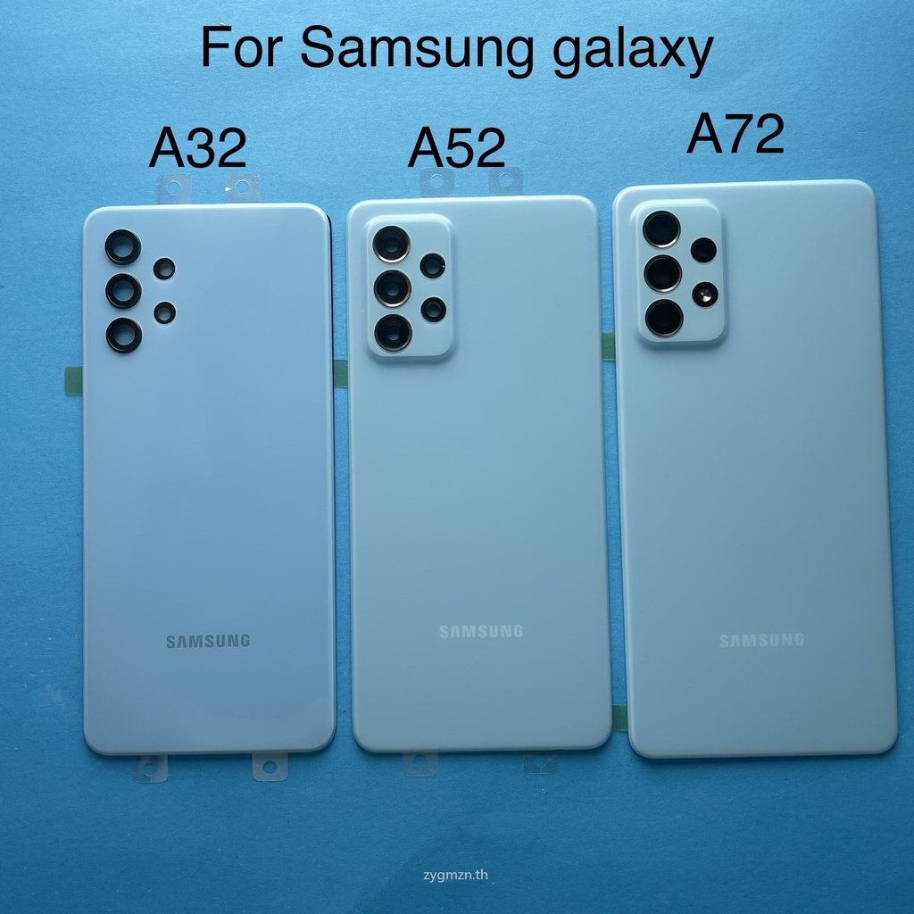 Original ฝาหลังแบตเตอรี่ด้านหลังประตูแผง SAMSUNG Galaxy A32 A325 A52 A525 A72 A725 พร้อมกล้อง ...