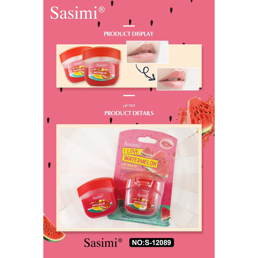 SASIMI LIP BALM ลิปบาล์มบำรุงริมฝีปาก ให้นุ่ม ชุ่มชื้น | Shopee Thailand