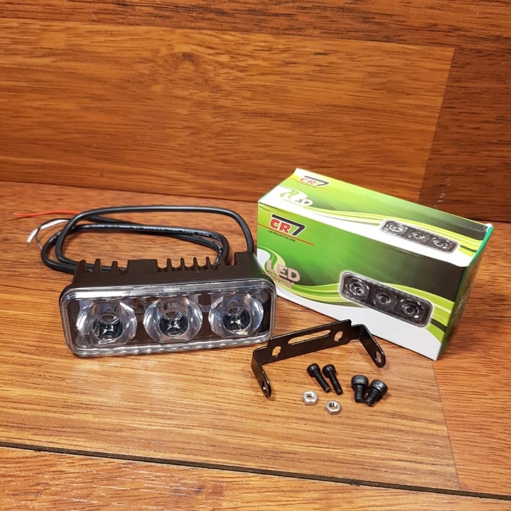 MATA UNIVERSAL 8CM RECTANGULAR LED 3 EYE ADDITIONAL SPOTLIGHT | Shopee ...