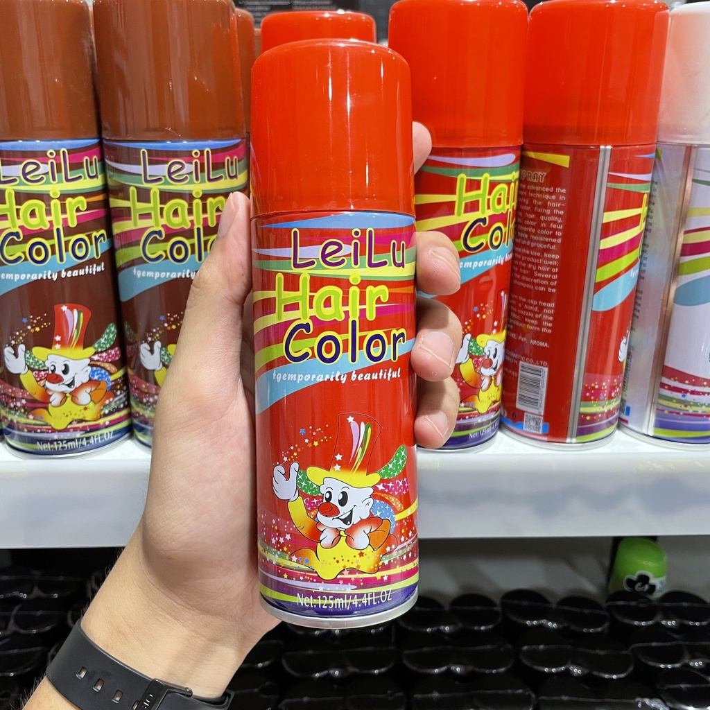 สเปรย์เปลี่ยนสีผมชั่วคราว Leilu ล้างออกง่ายกลิ่นไม่ฉุน ขนาด 125 ml ...