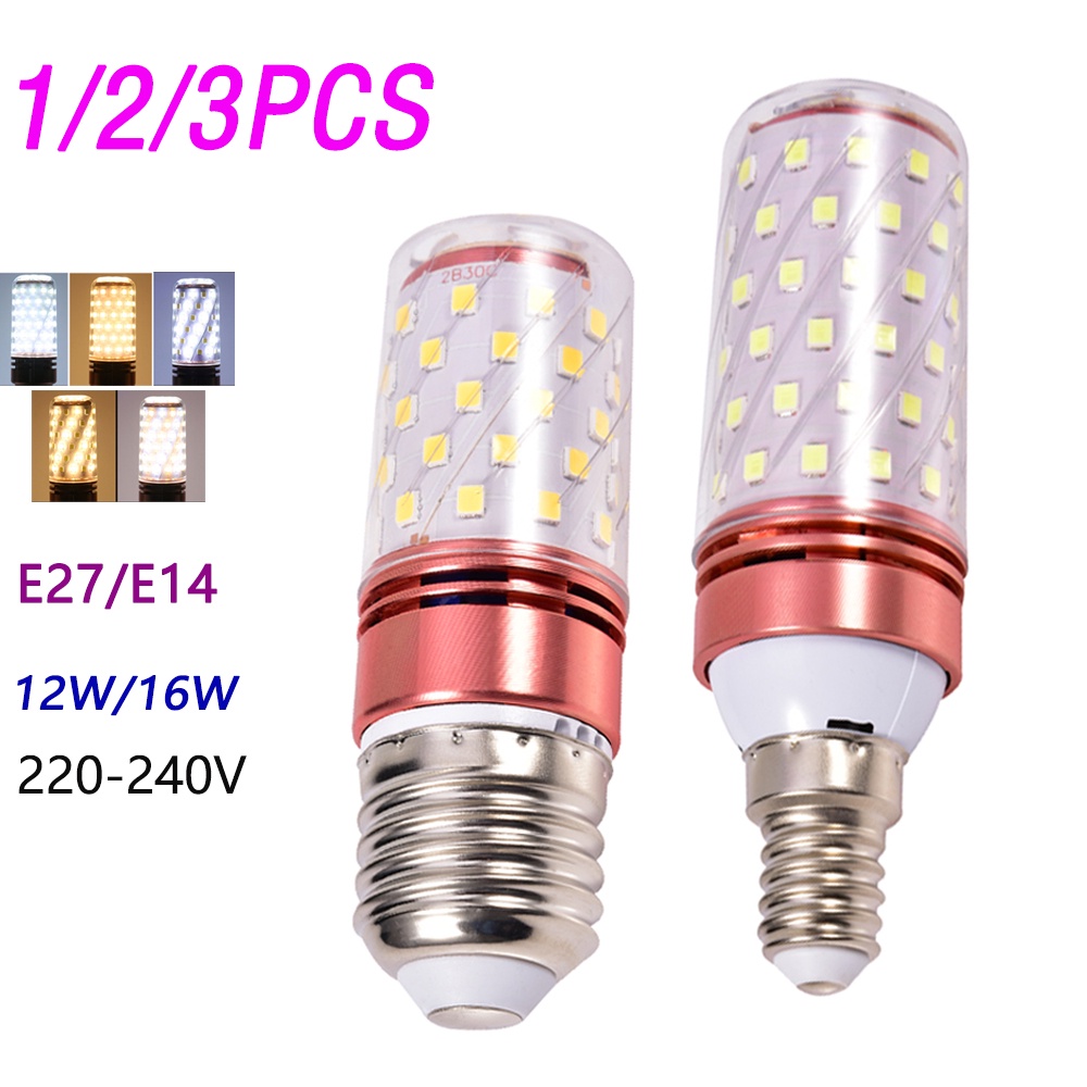 หลอดไฟ E27 E14 LED 12W 16W AC 220V ความสว่างสูง เปลี่ยนสีได้ 1 2 3 ชิ้น | Shopee Thailand