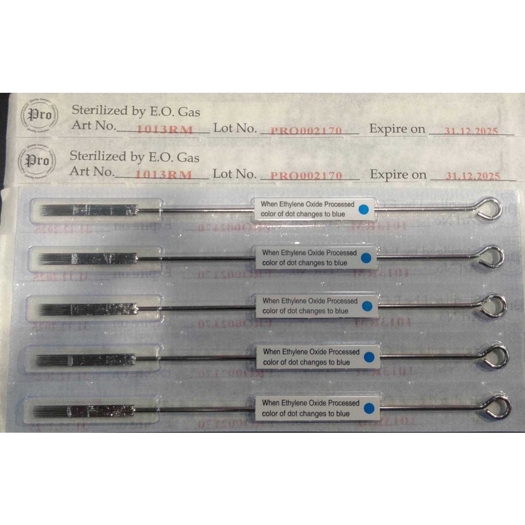 PRO HQ needles Blue Dot รหัสRM,M1 เข็มสักPro โลโกกลม | Shopee Thailand