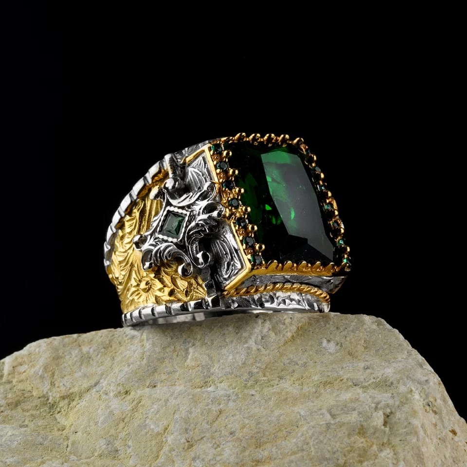 Rovski พร้อมส่ง แหวนเพทาย อัญมณีทับทิม สีดําอําพัน สไตล์เกาหลี พังก์ ...