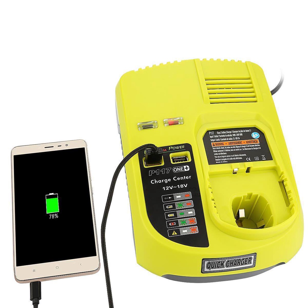 เครื่องชาร์จแบตเตอรี่ แบตเตอรี่โทรศัพท์ 12v/14.4v/18v USB fits Ryobi | Shopee Thailand