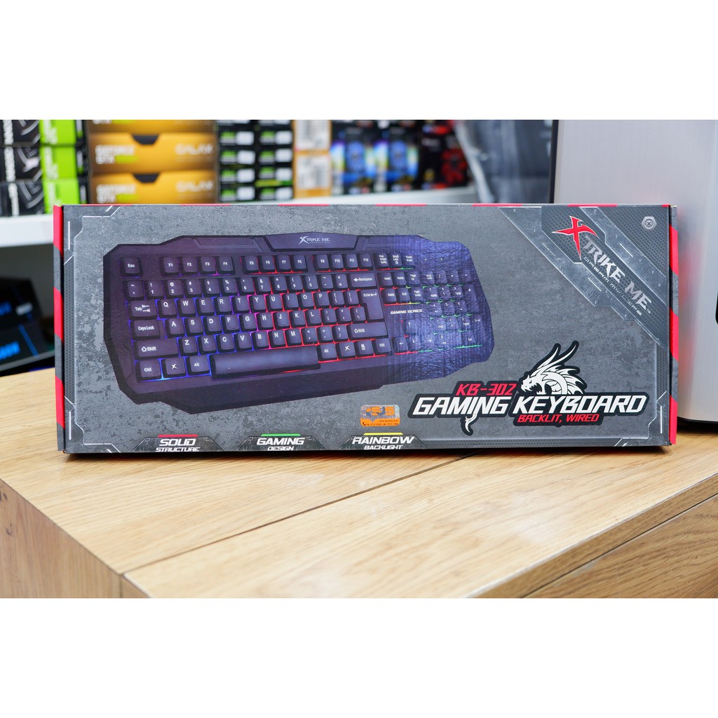 Keyboard GAMING KB302 X TRIKE ME (ชุดคีย์บอร์ด มีไฟสวยงาม) | Shopee ...