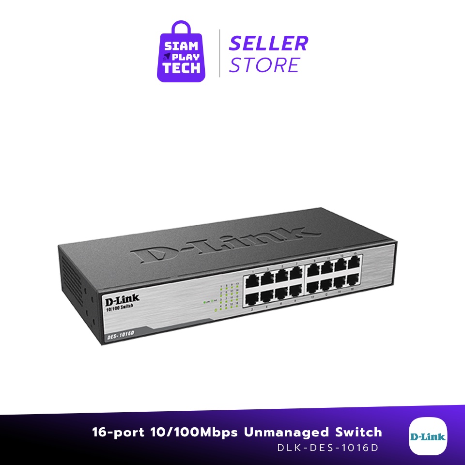 D-LINK DES-1016D/1024D GIGABIT UNMANAGED HUB 16/24 PORT (10/100Mbps ...