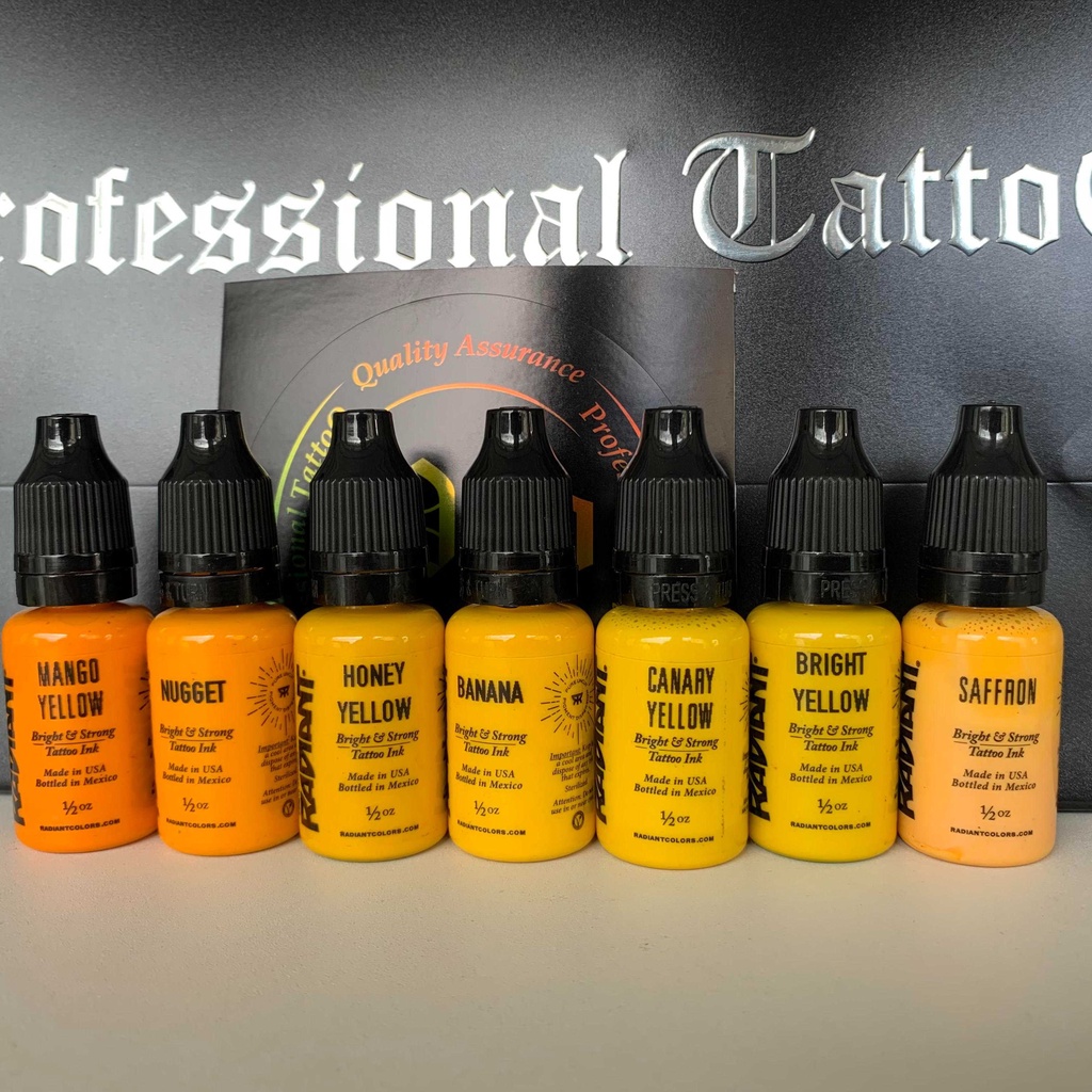 Radiant Colors Tattoo Ink 1/2 oz (0.5oz) Yellow | Shopee Thailand
