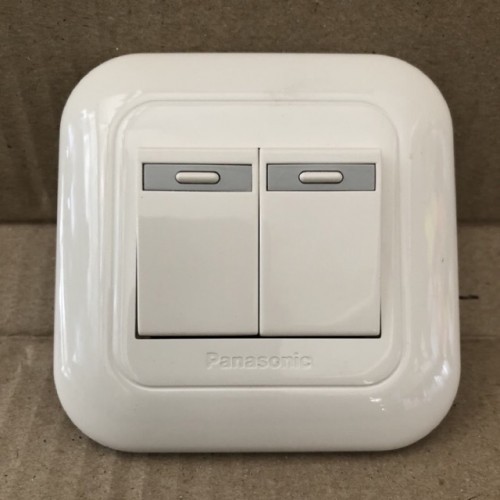 Putih Panasonic wall switch series 2 ปุ่ม Inbow ปลูกสวิตช์คู่ Pansonic ...