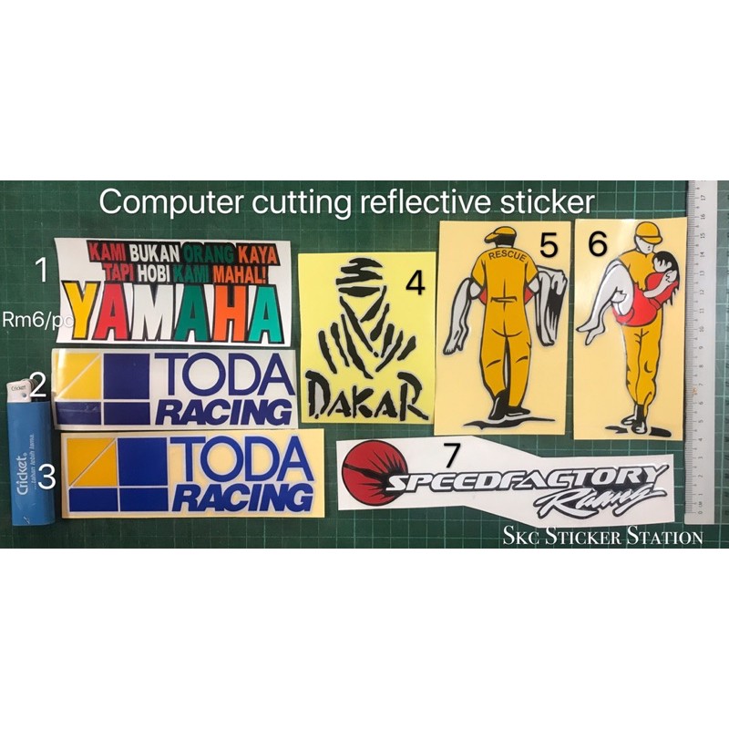 Toda Racing/ speedfactory/ Yamaha/ rescue Sticker Cutting Overlopping ...