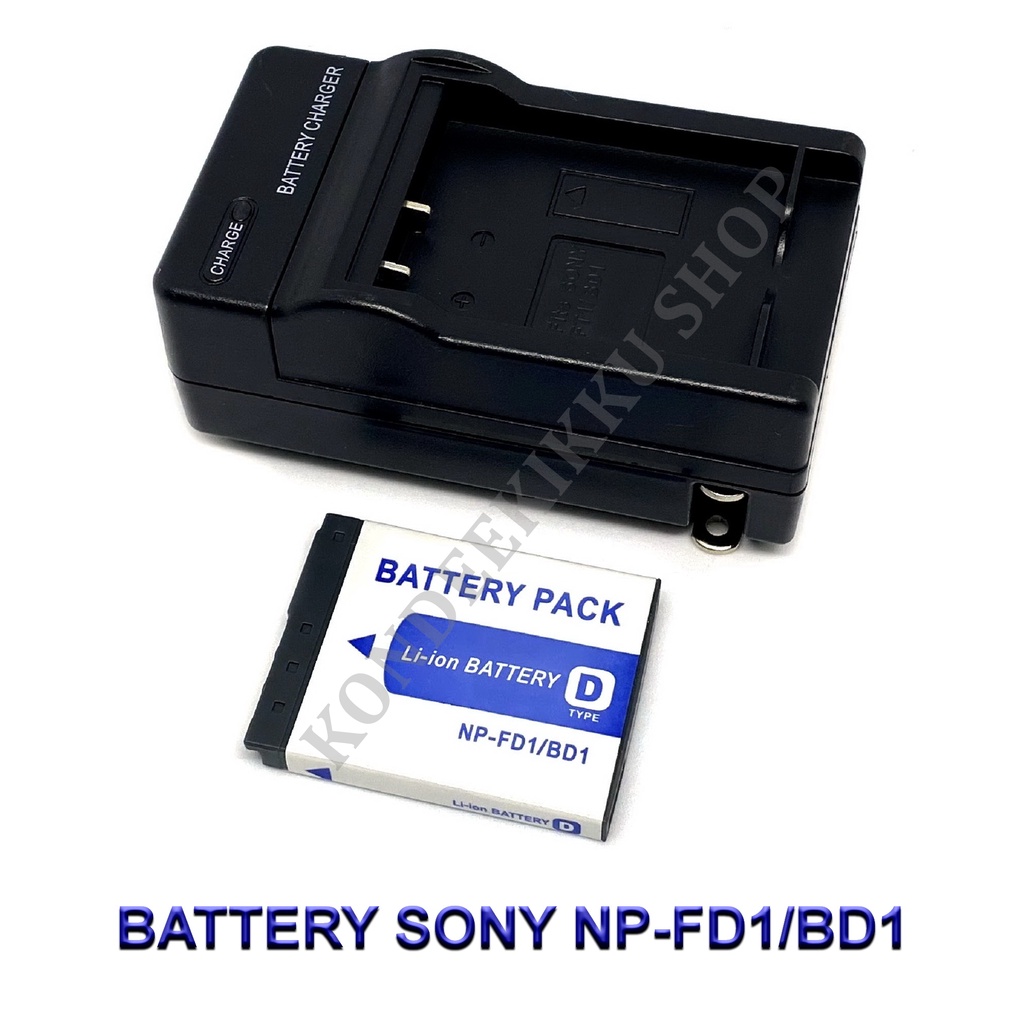 NP-BD1 / NP-FD1 / BD1 / FD1 Battery and Charger For Sony Cybershot DSC-G3,T2,T70,T77,T90,TX1 ...