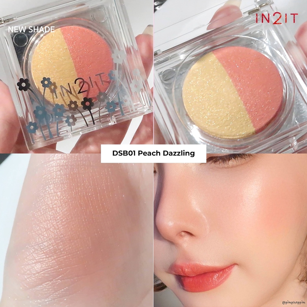 In2it Duo Sheer Shimmer Blush 14สี ปัดแก้มอินทูอิทสีใหม่ล่าสุด | Shopee ...