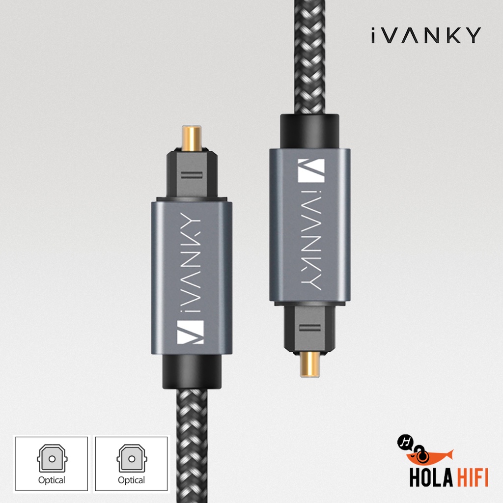 iVANKY สาย Optical Audio Cable (TOSLINK) สายถักคุณภาพสูง สำหรับ ทีวี ...
