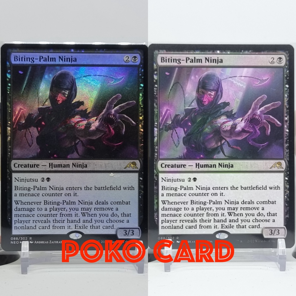 Biting-Palm Ninja การ์ด Magic The Gathering ของแท้ จากชุด Kamigawa Neon ...