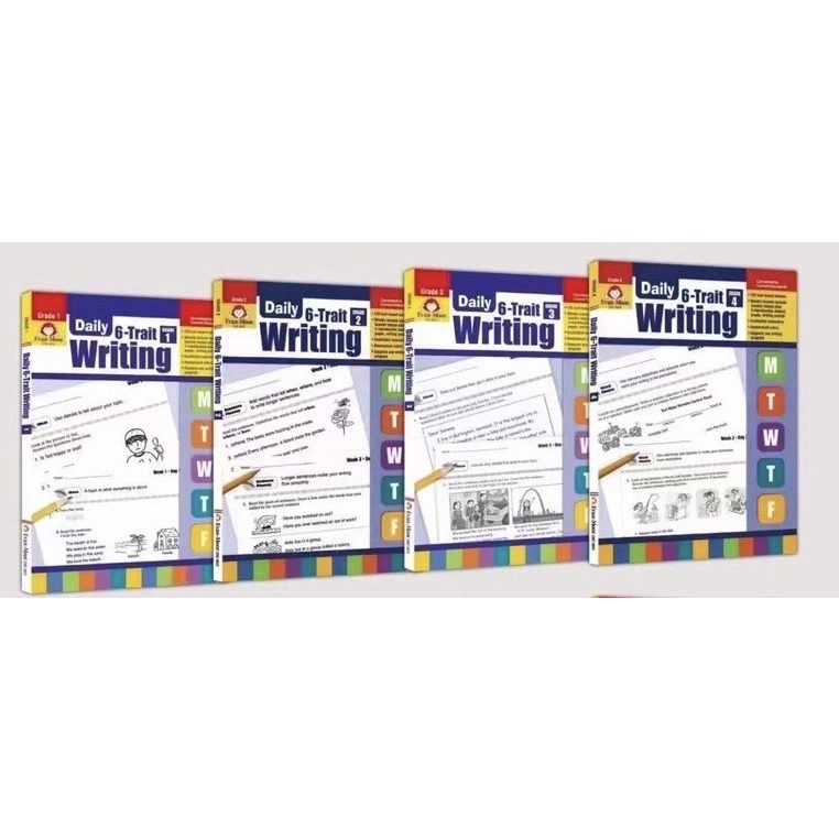 Evan-Moor Daily 6-Trait Writing Grade 1~8 แบบฝึกหัด การเขียน | Shopee ...