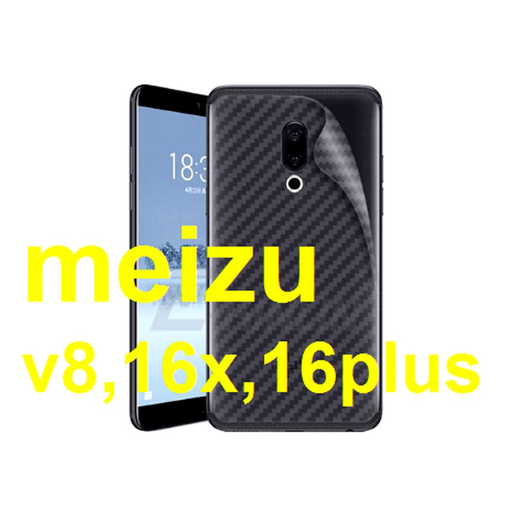 ซื้อ 1 แถม 1 Sticker ฟิล์มใสคาร์บอนไฟเบอร์ลายเคฟล่า ฟิล์มกันรอยหลังเครื่อง Meizu X8/V8 / 16x ...