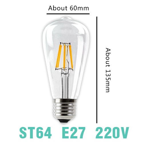 หลอดไฟ LED E14 E27 หรี่แสงได้ 2W 4W 6W สไตล์วินเทจ | Shopee Thailand