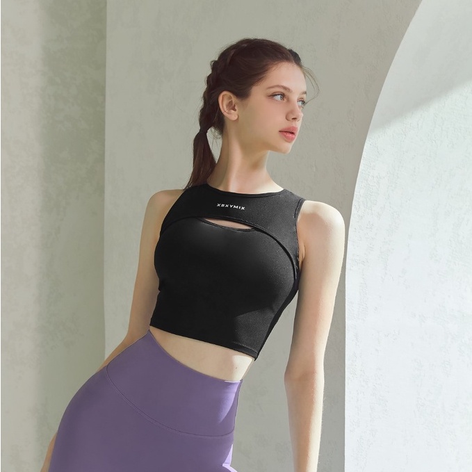[พร้อมส่ง] เสื้อออกกำลังกาย Xexymix รุ่น Black Label Signature 300N Cut Off Top | Shopee Thailand