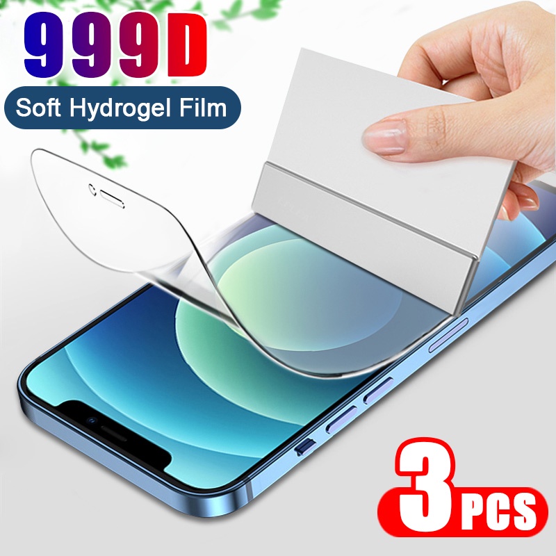 3pcs Hydrogel ฟิล์มกันรอย For Iphone 16 Pro Max 14 13 15 11 7 8 Plus 12 Mini XR X Xs 6s SE 8plus ...