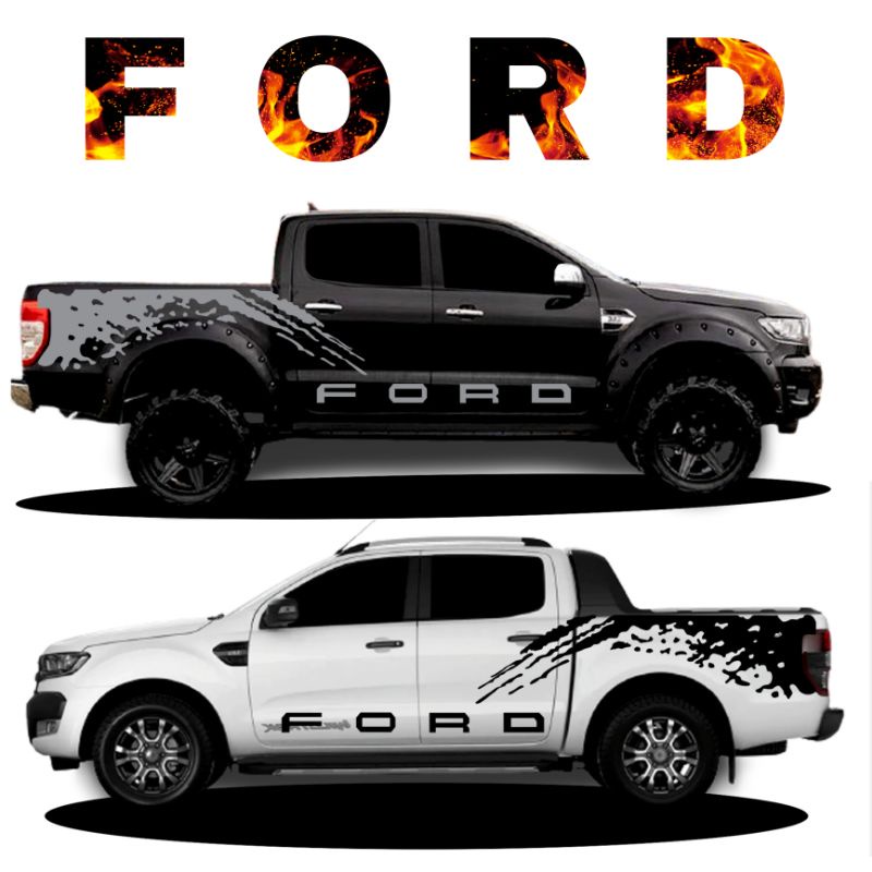 sticker ford ranger สติ๊กเกอร์รถกระบะ ford สติกเกอร์ลายสาดโคลน ford ...
