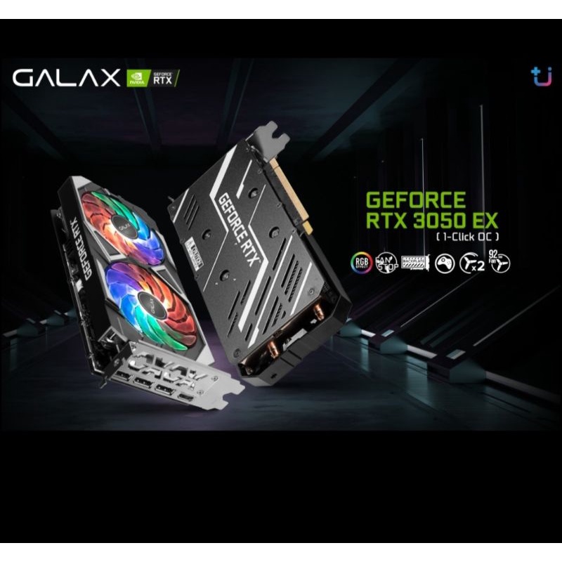 VGA (การ์ดแสดงผล) GALAX GEFORCE RTX 3050 Ex (1-CLICK OC) - 8GB GDDR6 ...
