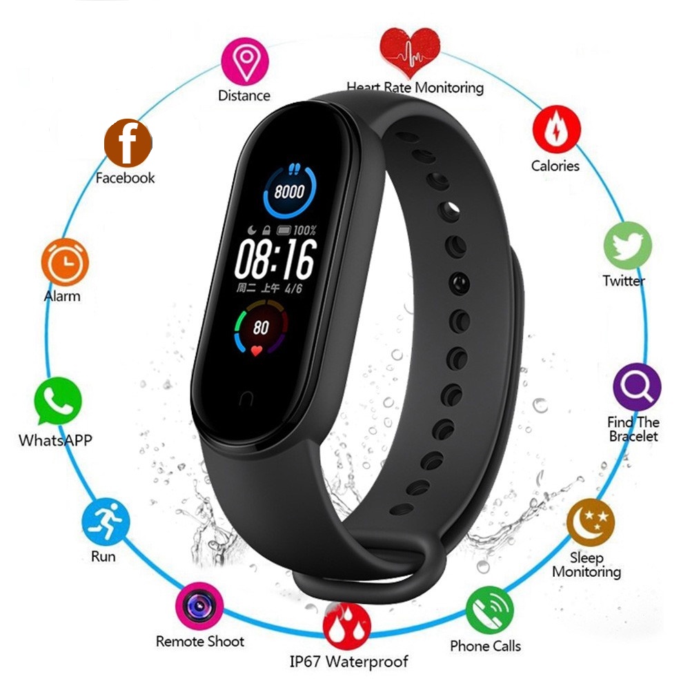 M5 / M6 Smartwatch Bluetooth Blood Monitor เครื ่ องประดับและนาฬิกา ...