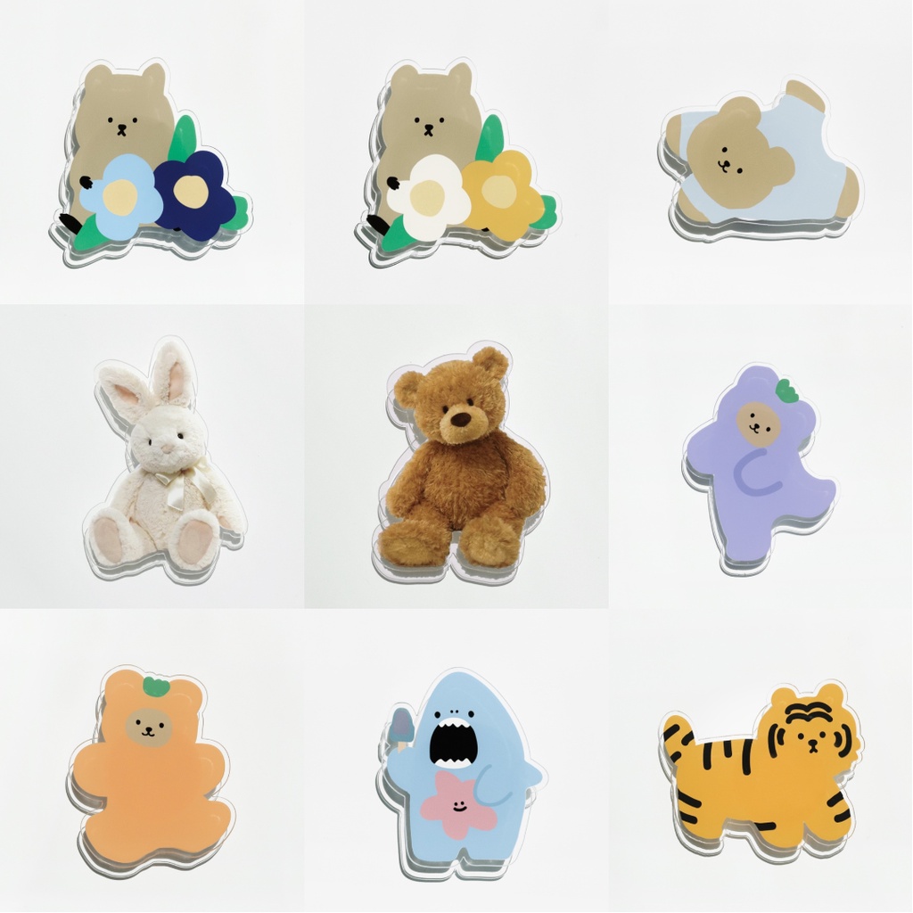 【Korean Grip Tok】 Cute BIg Phone Griptok Griptok Finger Holder Bracket ...