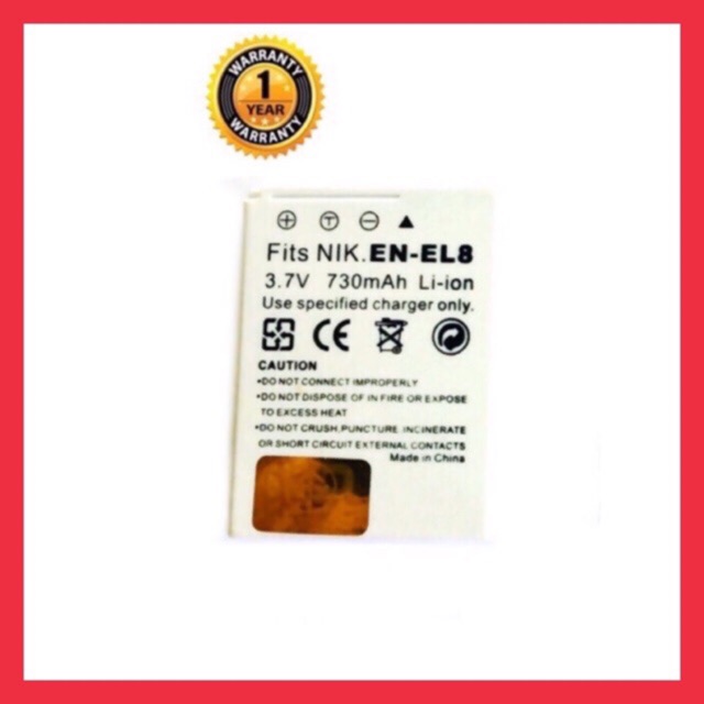 แบตเตอรี่ นิคอน EN-EL8/Nikon Battery EN-EL8 แบตเตอรี่กล้อง Nikon EN-EL8 ...