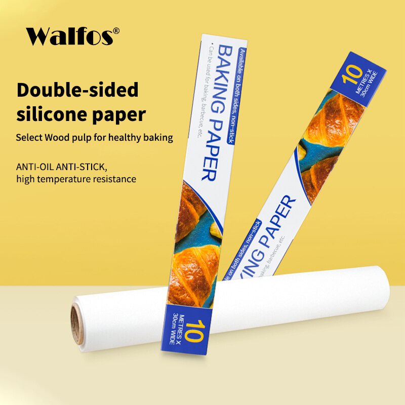 Walfos Double-sided Silicone Parchment Paper Roll Wrapping Paper Oil ...